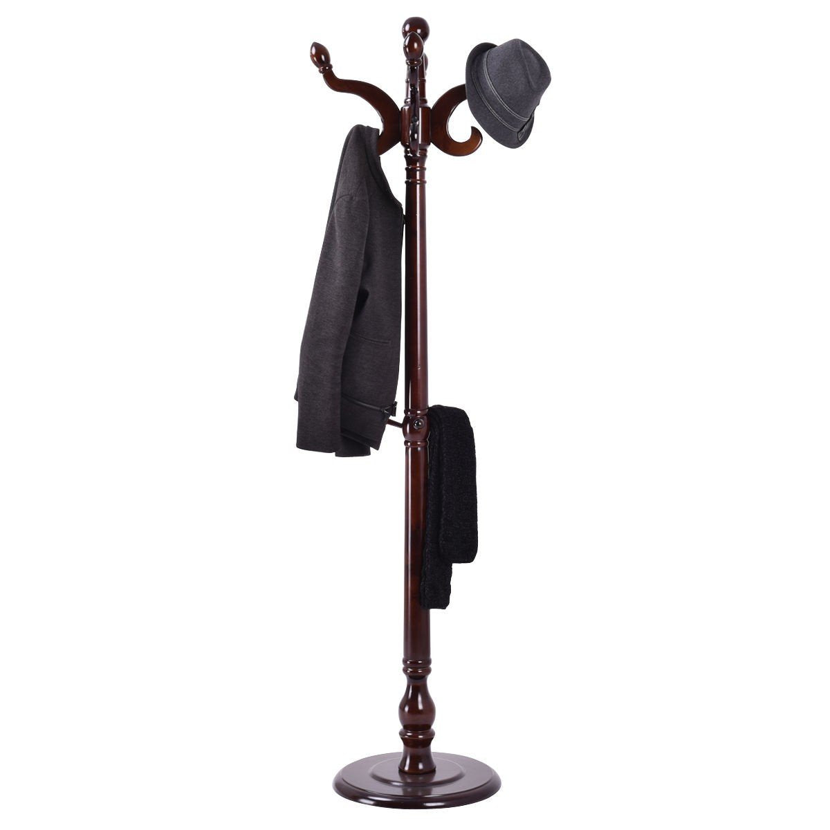 New Standing Wood Coat Hat Rack Tree Hanger Hall Entyway – Venagredos